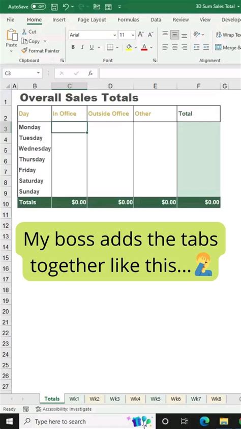 Easily Sum Across Tabs In Excel Artofit