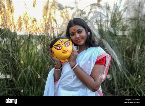 Fashion Model Rima Bhattacharya Poses While Wearing A Traditional