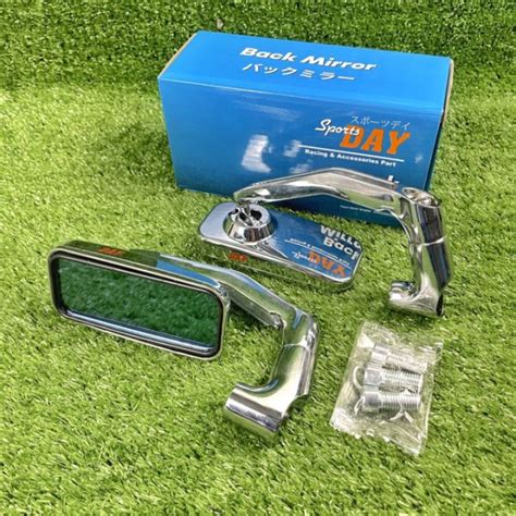 Spion Tanduk Day Oval Dan Kotak Replika Daytona Kaca Biru Crom Besi
