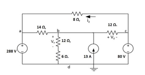 solve the circuit in the figure using the node