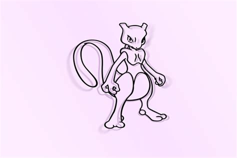 Mewtwo Pokemon Die Cut Sticker Etsy