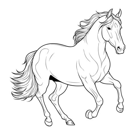 Caballo Para Colorear Página 25947060 Vector En Vecteezy