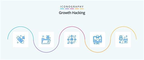 Hacking Blue 5 Icon Pack Including Atm Monitor Cyber Hacker Target
