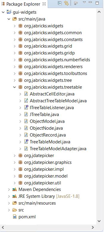 Описание компонента Jtreetable