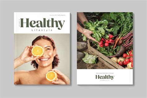 Healthy Lifestyle Magazine Template Brandpacks