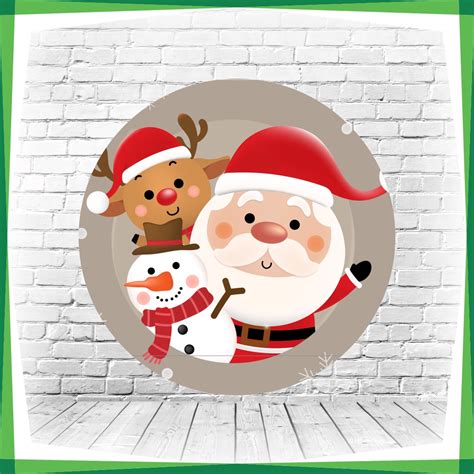Painel Redondo Papai Noel Natal Shopee Brasil
