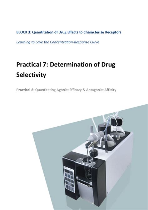 Practical 7 Determination Of Drug Selectivity F2f 4 Practical 8