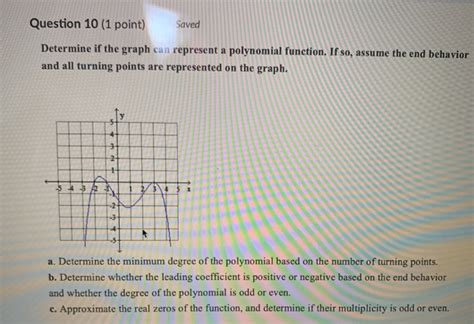 Solved Question 10 1 Point Saved Determine If The Graph