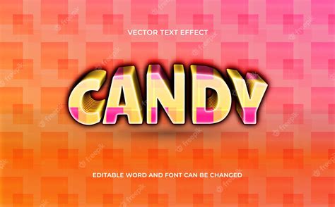 Premium Vector Candy Text Effect Style