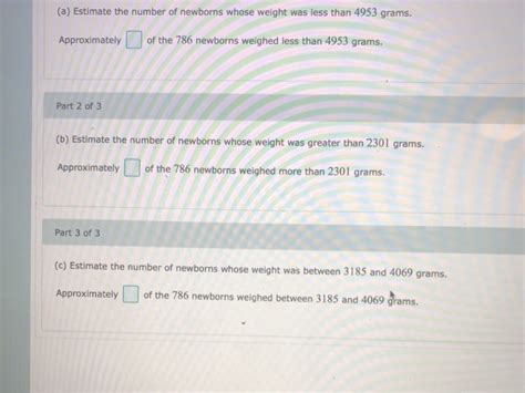 Solved Newborn Babies A Study Conducted By The Center For Chegg