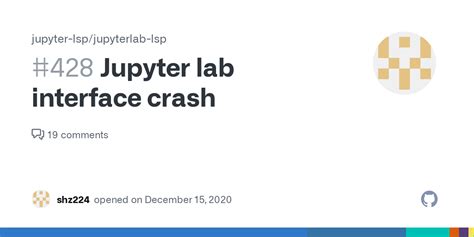 Jupyter Lab Interface Crash · Issue 428 · Jupyter Lspjupyterlab Lsp
