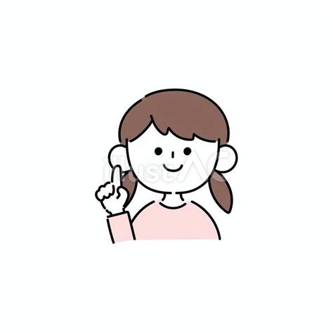 指を差して紹介する子供のイラストイラスト No 25176980｜無料イラスト・フリー素材なら「イラストac」