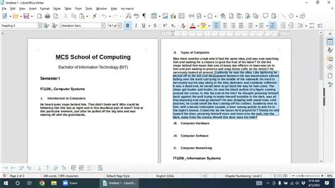 bit semester 1 foss writer youtube