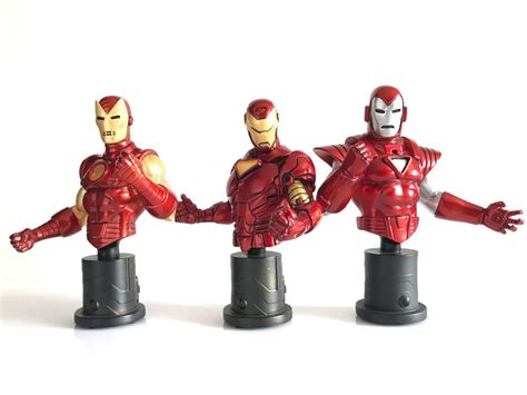 Bowen Designs Iron Man 3 Pack Bust 2 Pak Ironman Hobbies And Toys Toys