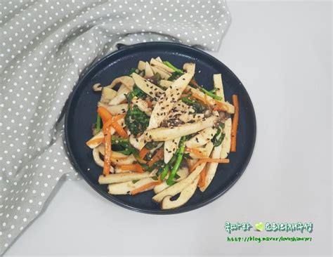 저칼로리 버섯반찬 새송이버섯요리 새송이부추볶음새송이굴소스볶음