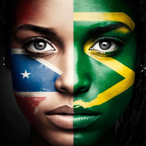 Retrato De Fondo Negro De Una Mujer Impresionante Con La Mitad De La