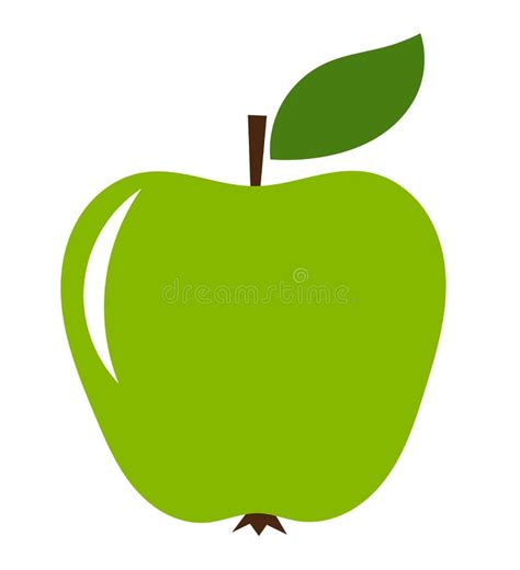 Green Apple Stock Illustration Illustration Of White 48080967