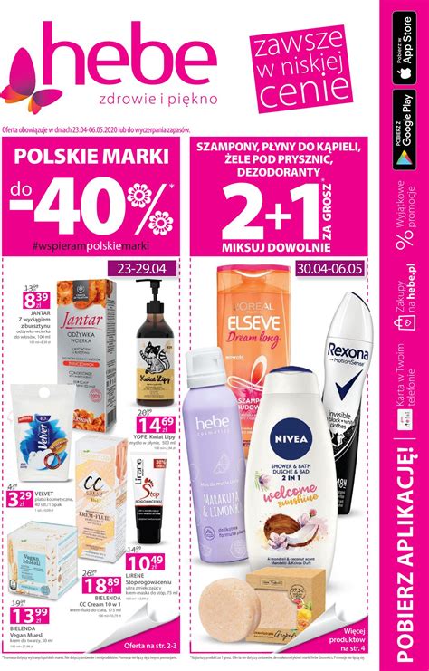 Hebe Aktualna Gazetka Od 23 04 06 05 2020 Rabato