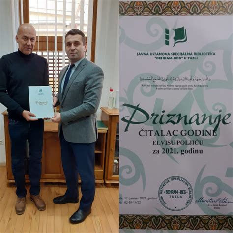 Behram Begova Biblioteka Uručeno Priznanje Čitalac Godine Za 2021