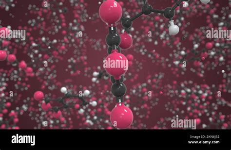 Molecule Of Phthalic Anhydride Isolated Molecular Model Looping 3d