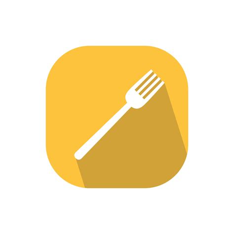 Fork Icon Vector Isolated On Square Background Vector Art At Vecteezy