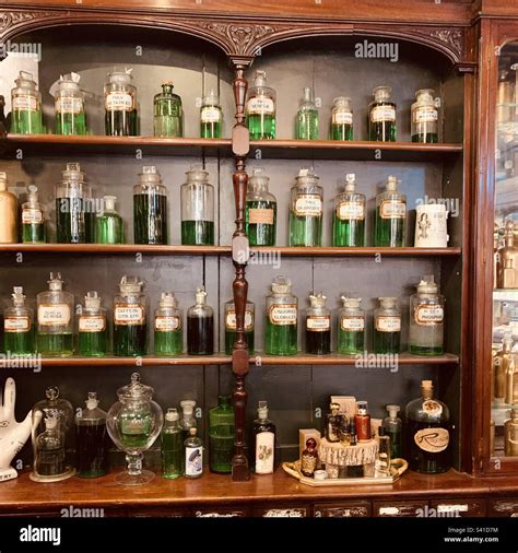 Apothecary Bottles Shelves Hi Res Stock Photography And Images Alamy