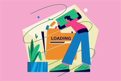 Premium Vector Woman With Transfer Folder Send File Flat Illustration
