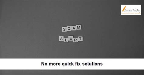 No More Quick Fix Solutions