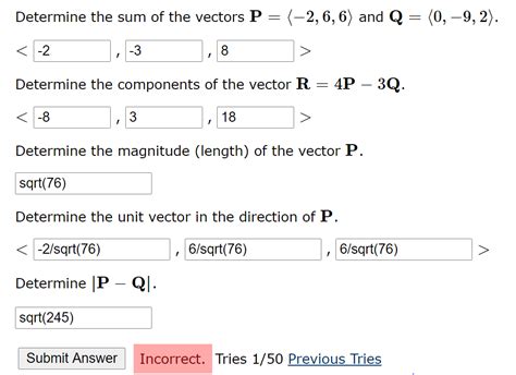 Solved Determine The Sum Of The Vectors P And Q Chegg