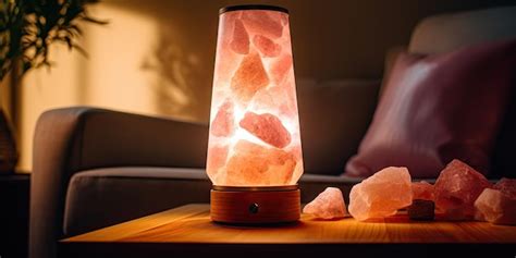 Premium Photo Himalayan Salt Lamp Pink Salt Crystal Lantern Glowing