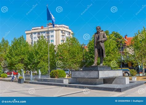 Statue Of Ibrahim Rugova In Prishtina Kosovo Editorial Stock Image