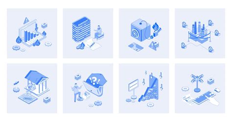 Unemployment And Crisis Isometric Concepts Objects Ft 3d And Isometry Envato