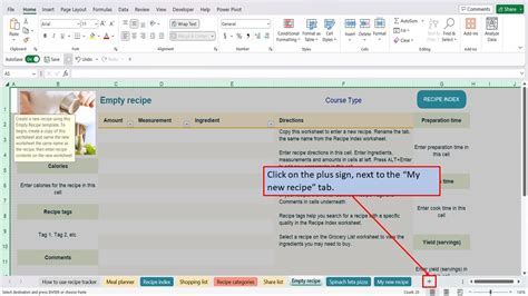 Create The Ultimate Meal Planner Template Using Excel Mark S