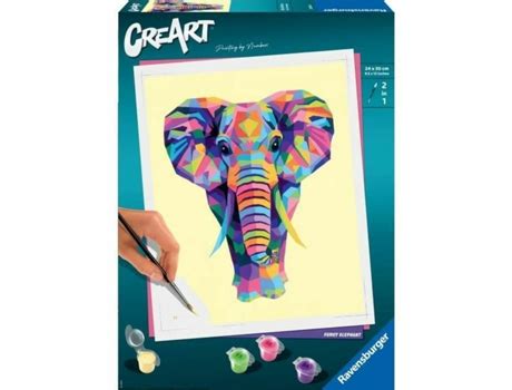 Jogo Criativo RAVENSBURGER Desenhos para Pintar Creart Large Elephant 24 X 30 Cm Idade Mínima