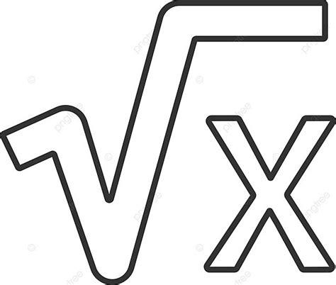 Square Root Of X Linear Icon Expression Formula Calculate Vector Expression Formula Calculate
