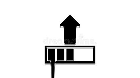 Black Loading Icon Isolated On White Background Upload In Progress Progress Bar Icon Stock
