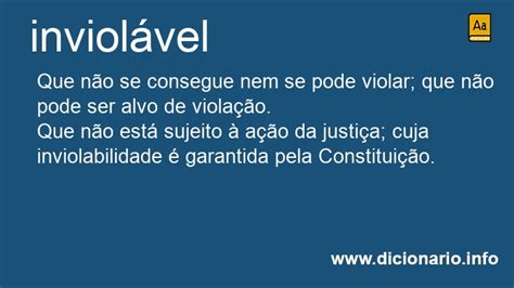 Significado De Inviolável