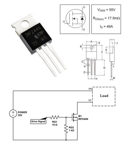 Irfz44n Datasheet Pinout Features Equivalents 50 Off