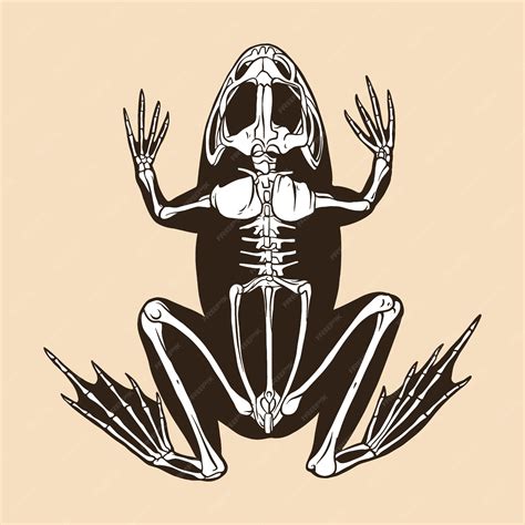 Premium Vector Skeleton Frog Vector Illustration