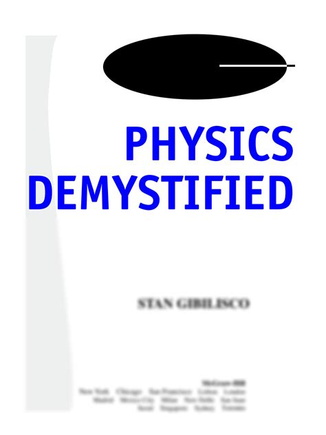 Solution Physics Demystified S Gibilisco Studypool