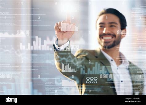 Overlay Futuristic Technology Or Businessman With Data Analytics For