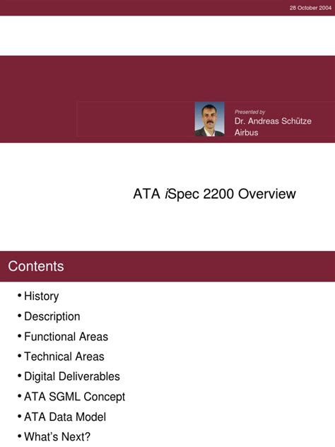 Ata Ispec 2200 Overview Data Model Business