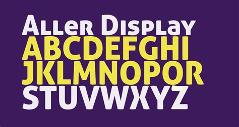 Aller Display Free Font What Font Is