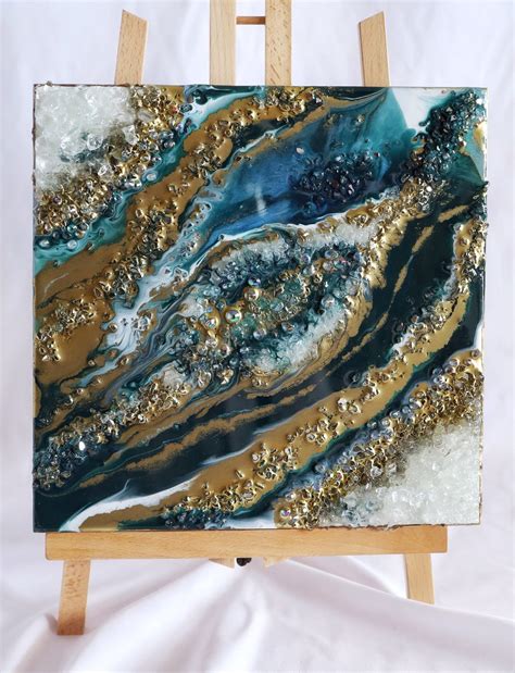 Geode Resin Art Resin Artwork Mural Epoxy Resin Art Modern Art