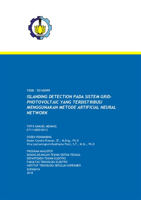 Pdf Islanding Detection Pada Sistem Grid Photovoltaic Yang