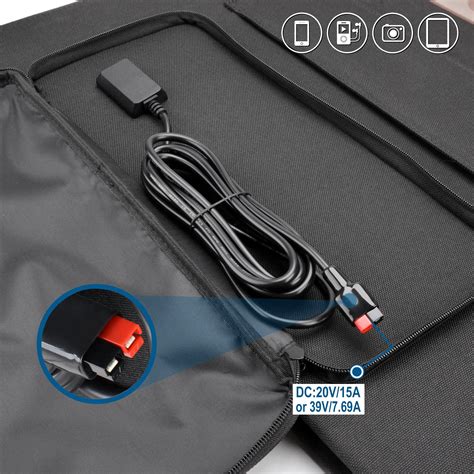 Elecaenta 300w Portable Solar Panel For Power Station Foldable Mono