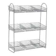 Expressly Hubert Silver Wire Tier Countertop Display Stand With Baskets L X W X H