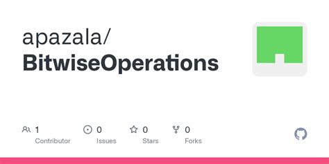 GitHub Apazala BitwiseOperations
