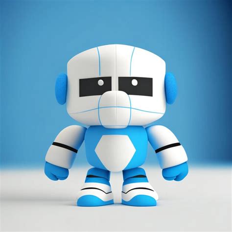Premium Ai Image A Toy Of A Robot With A Black Band Around Its Neck