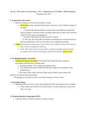 Psych Class Unit Pdf Psych Intro To Psychology Unit Exploration Of The